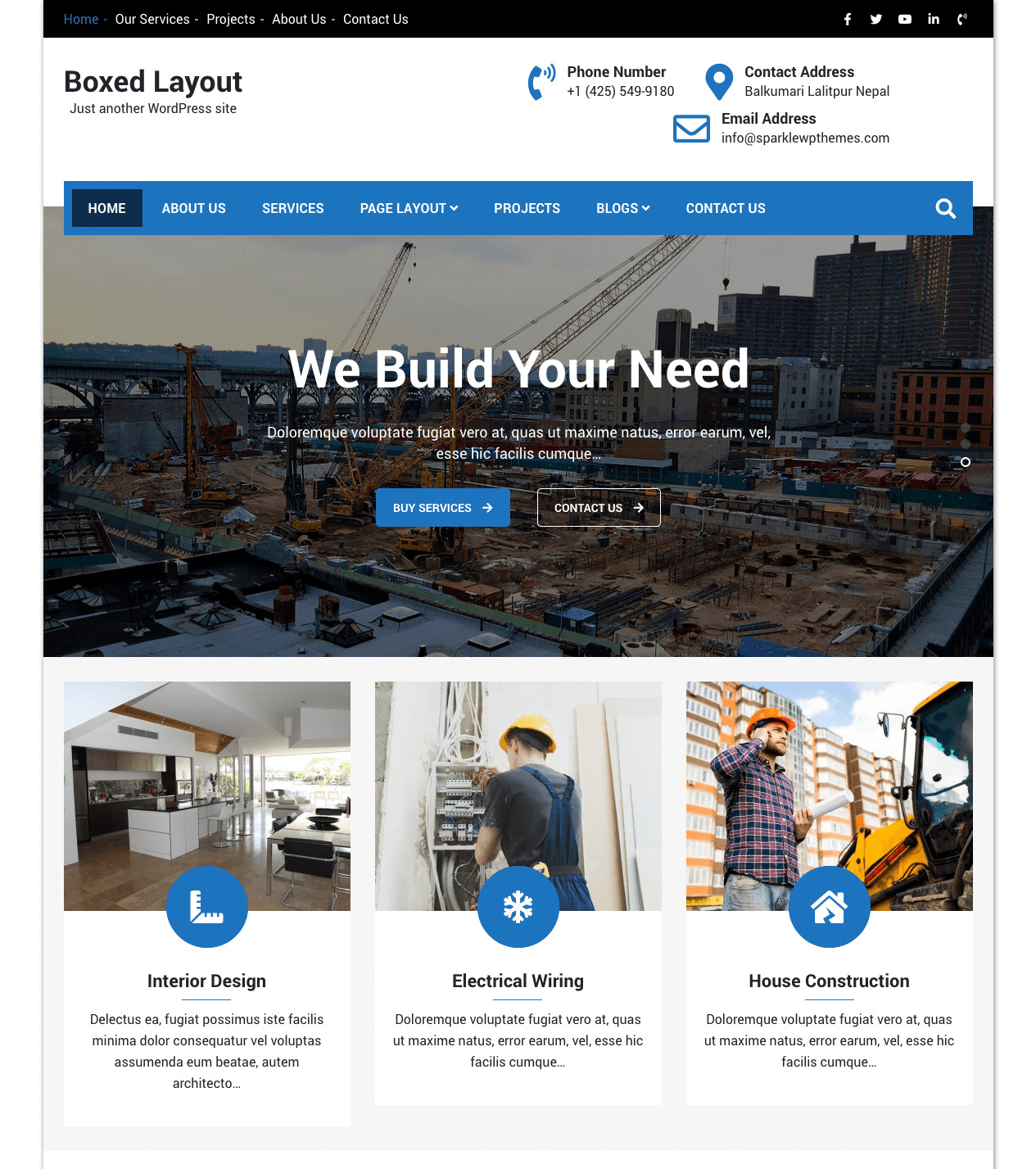 Free Construction WordPress Theme - Construction Light